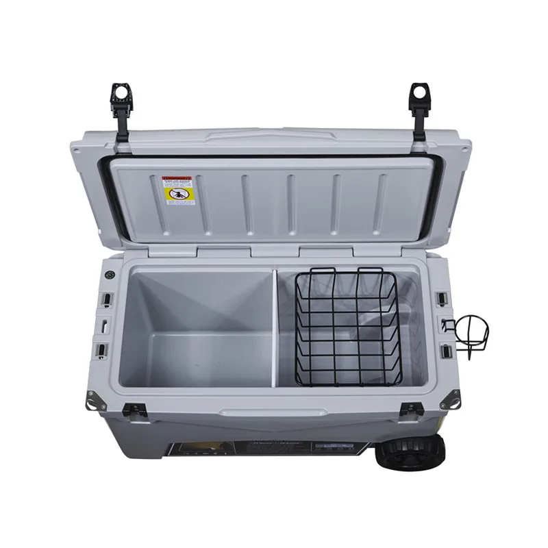 Kuer 70L Large Hard Wheeled Cooler Box Ice Chest Cooler with Wheels ...