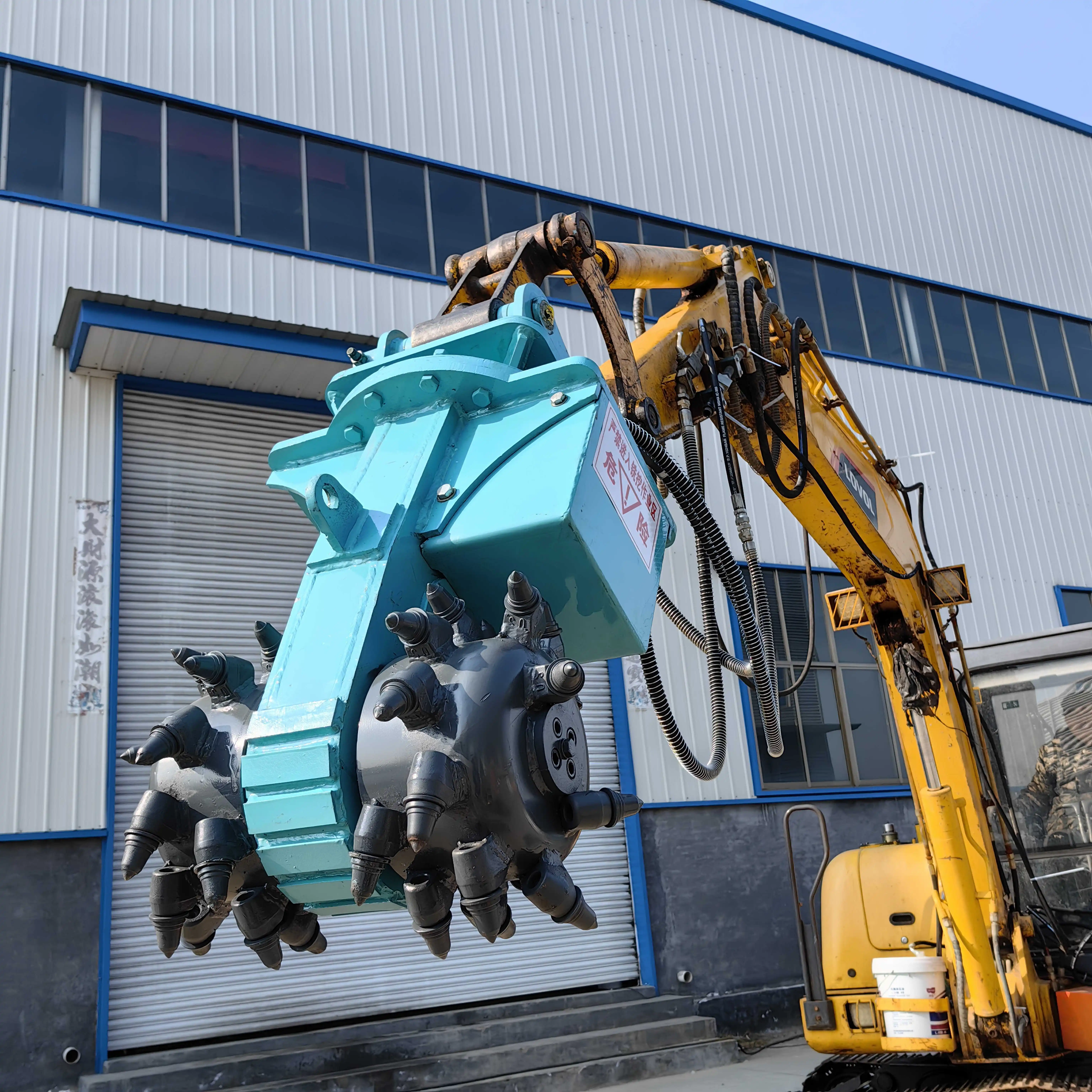 Rotary Horizontal Rock and Concrete Grinder Digger Axial Cutters Rotary ...