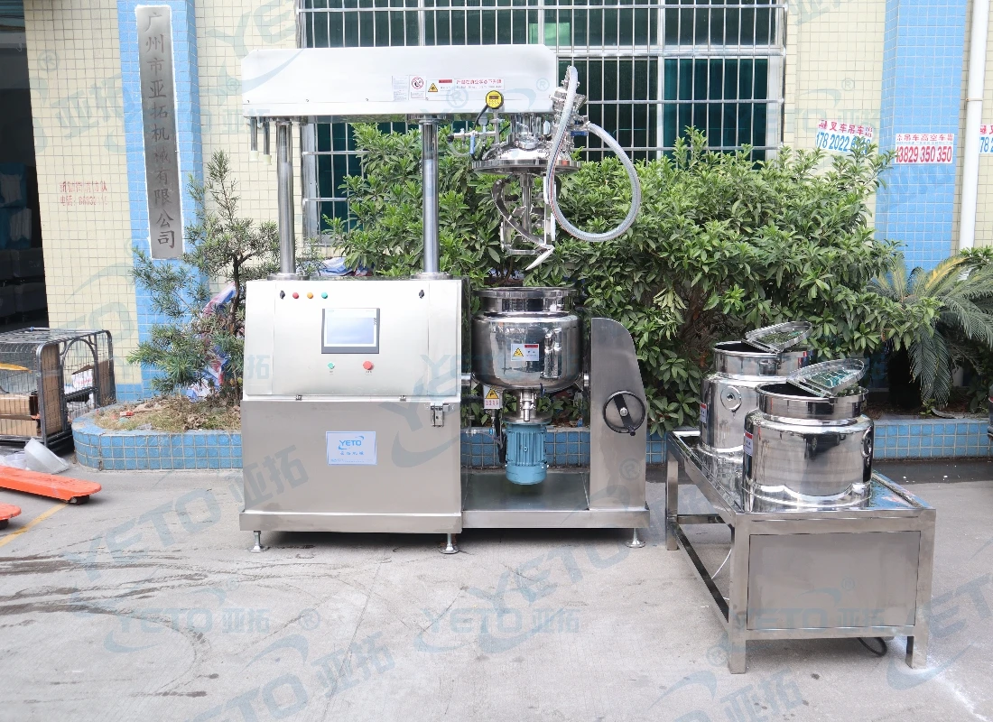 Laboratory Vacuum Emulsifying Machine Hydraulic Lifting Cosmetic Cream ...