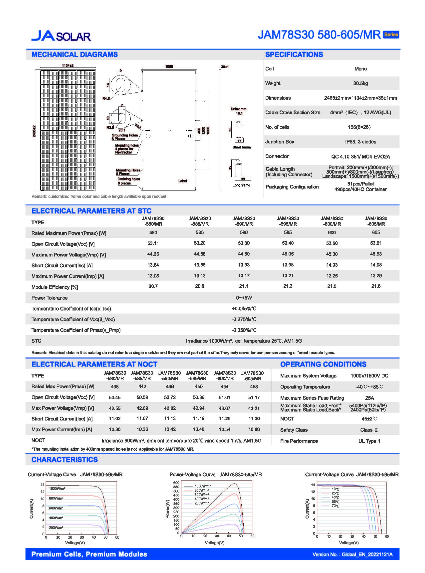Ja Placa Solar Pv Module 590w 595w 600w Mono Panel Solar 605w 48v Germany Solar Panel 610 Watt ...