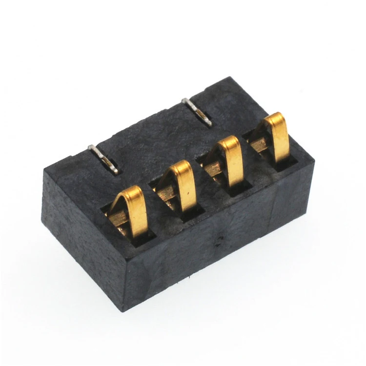 Battery Connector Mobile 4 Pin PCB Mount 2.5PH 6.0H Gold Plating