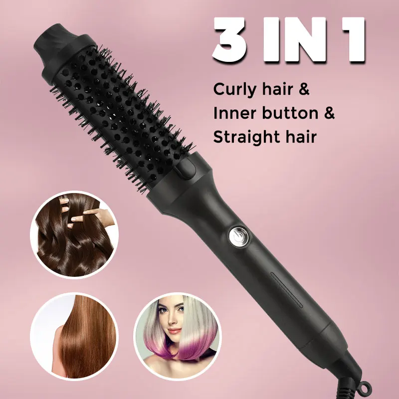 Alibaba.com: Dual Voltage Curling Iron Brush, Ceramic Heated Hair Comb ...