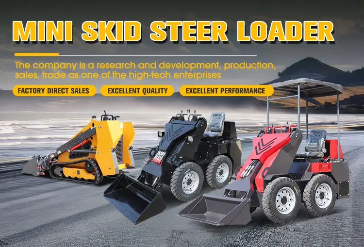 EPA CE Diesel Skid Steer Loader Electric Mini Track Skid Steer Loader ...