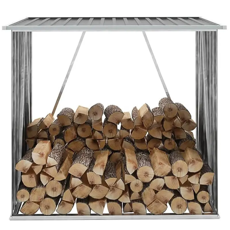 Garden Log Storage Shed Garden Domestic Bevel Roof Firewood Storage ...