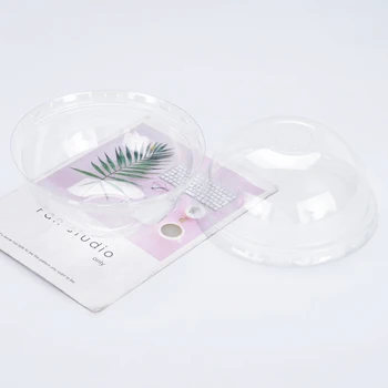 95 Caliber Disposable Spherical Semicircle Transparent Cover Milk Tea ...