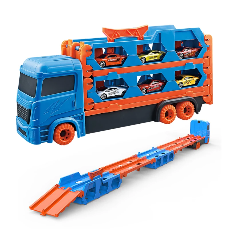 Kids Portable Sliding Car Catapult Container Truck Toy
