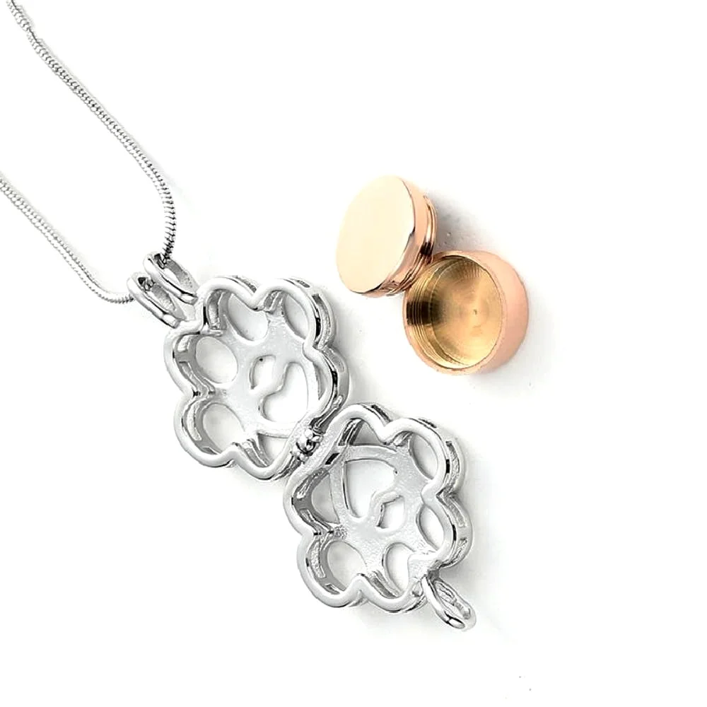 Stainless Steel Pet Memorial Locket Dog Cat Cremation Jewel Urn ...