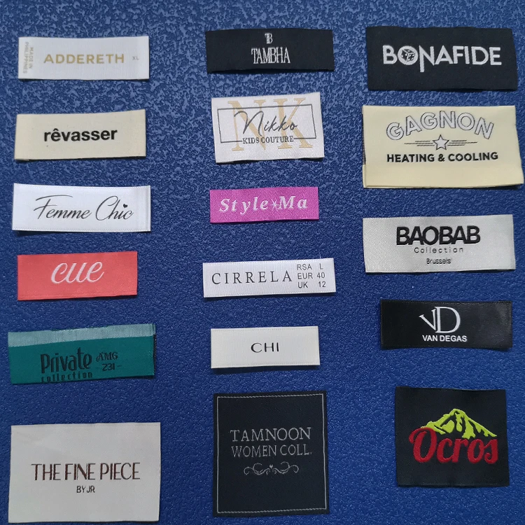 Wholesale High Quality Custom Brand Name Logo Garment Machine Damask ...