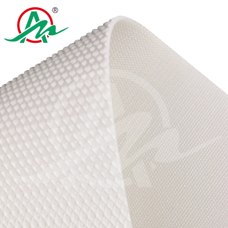 White Small Diamond Pattern Conveyor Belt Snake Skin Line Pattern Pvc ...