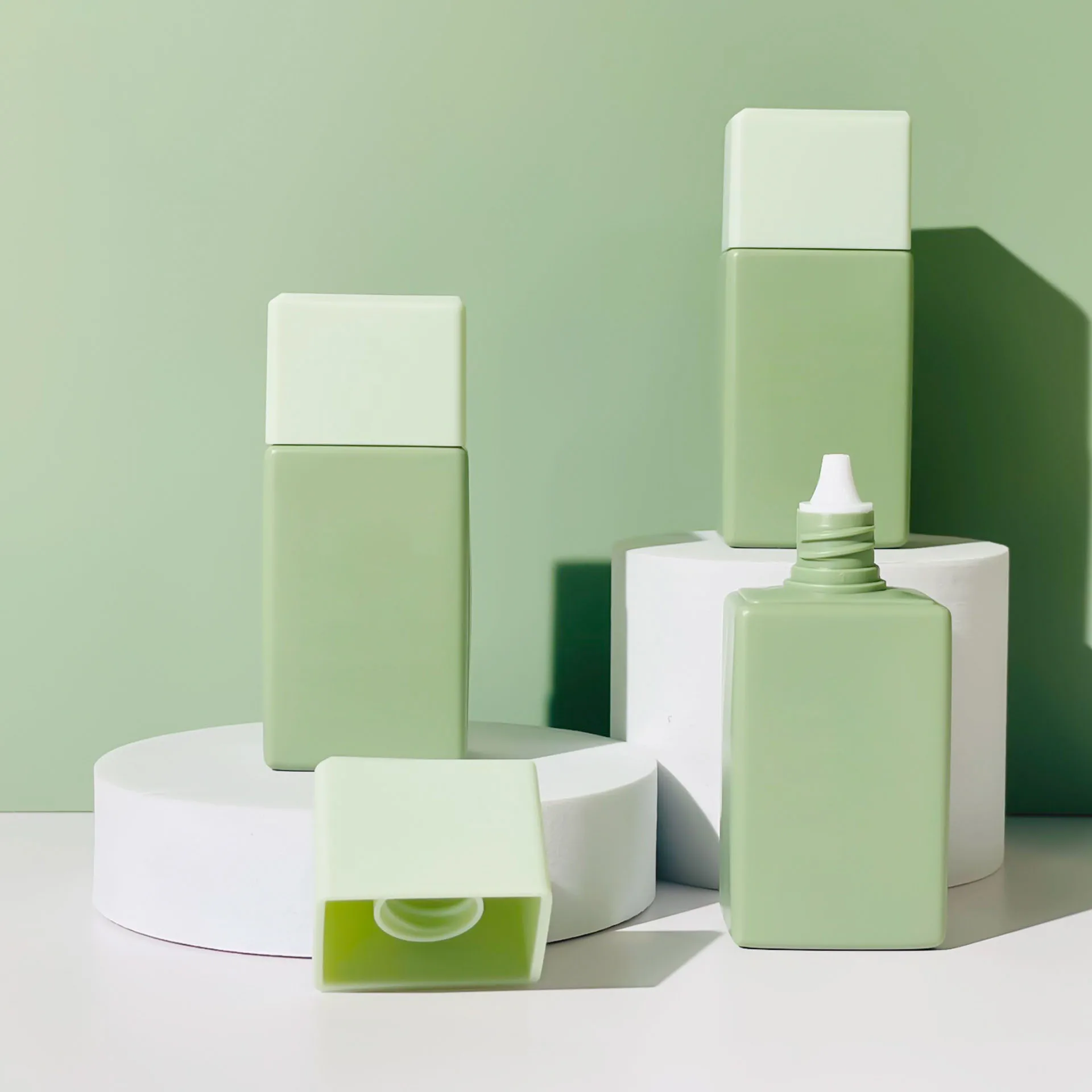 30 ml Mini square Cosmetic PP Plastic Lotion Squeeze Bottle Sunscreen ...