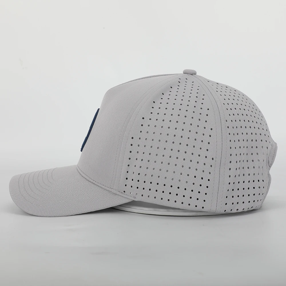 Custom Logo High Quality 5 Panel Laser Cut Hole Perforated Gorras ...