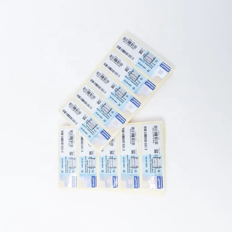 Windows 10 Home Oem Coa Sticker Global Online Activation(1 Pack= 10 Pcs ...