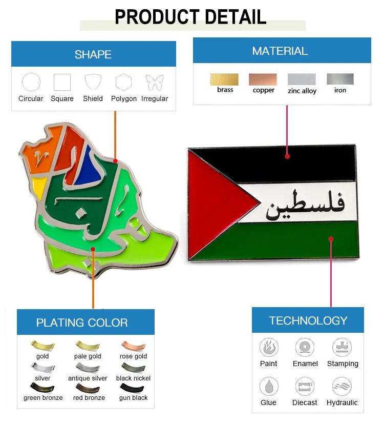 Custom Saudi Arabia Metal Crafts logo Soft Enamel Pins Manufacturer ...