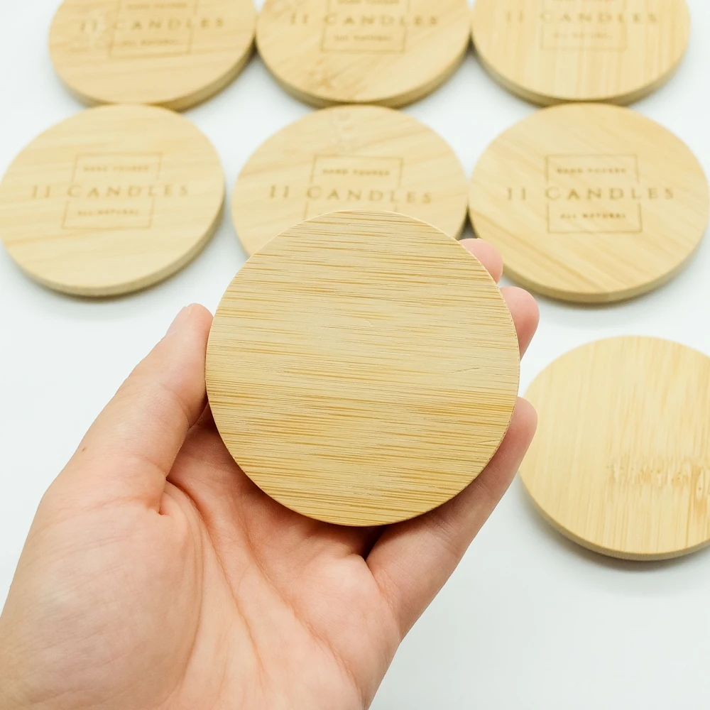 Environmentally Friendly Bamboo Bottle Cap Jars with Logo