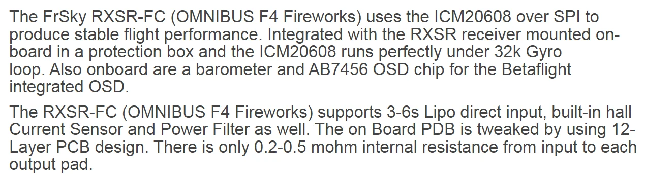 Frsky RXSR-FC R9MM OMNIBUS F4 FPV Drone Flight Controller