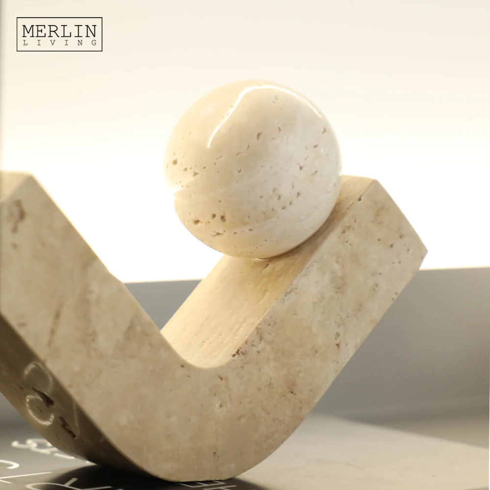 Merlin Living V Shaped Ball Marble Decoration Fashion Hotel Decor ...