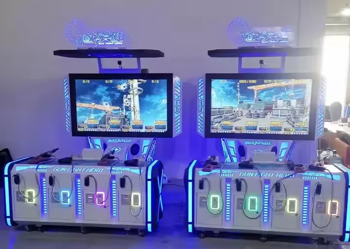 4-Player Metal VR Shooting Game Console for Amusement Park Online Gun ...