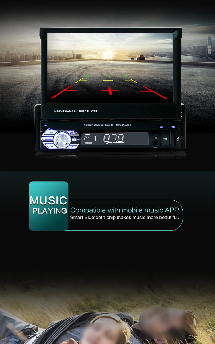 Wholesale Universal 7inch Mirror Link Mp5 Player Blue Tooth Gps Car ...