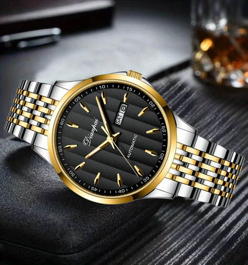 Dianpai 5201-C Men's Automatic Watch - Waterproof & Luminous
