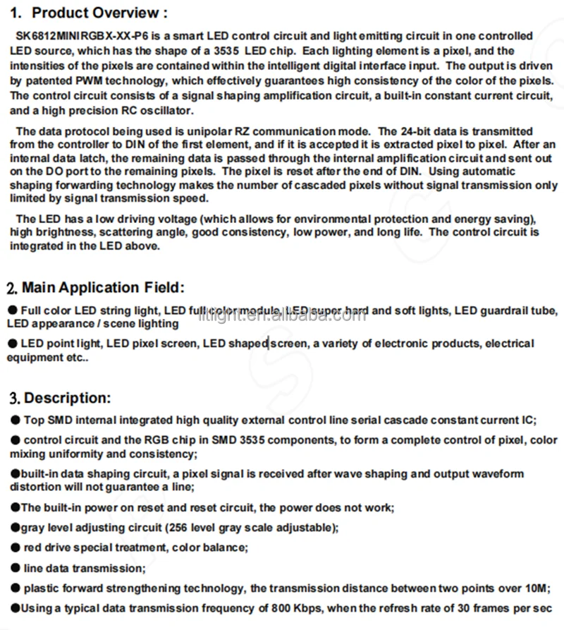 Small Size Multiple Color 4in1 Plcc-6 Digital Diode Sk6812mini-rgbw ...