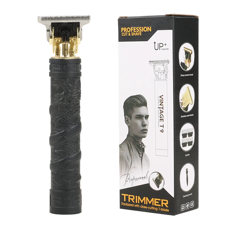 Professional T9 Cordless Black Dragon Hair Trim For Men Pro Beard ...