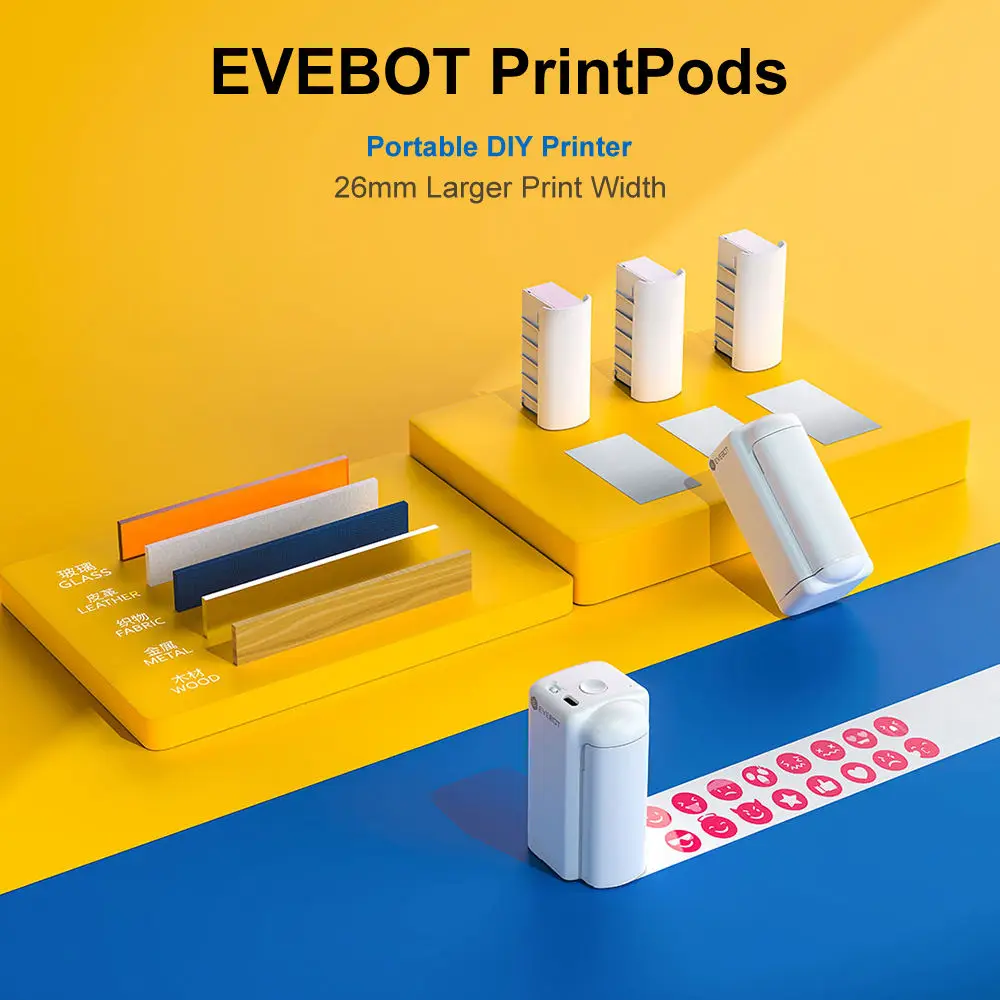 EVEBOT Printpods - Handheld Inkjet Printer for Logo Custom