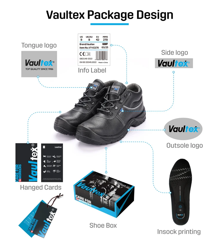 Vaultex Custom Comfortable Lightweight Industrial Work Safety Shoes for ...