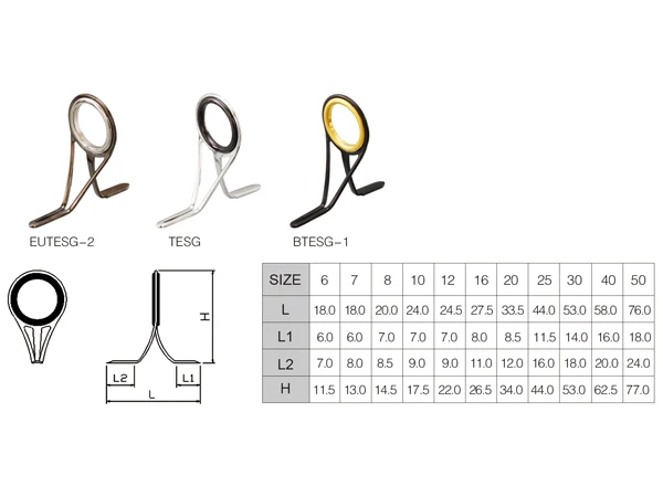 Ultra Light Gold Color Stainless Steel Fishing Rod Guides K Series ...