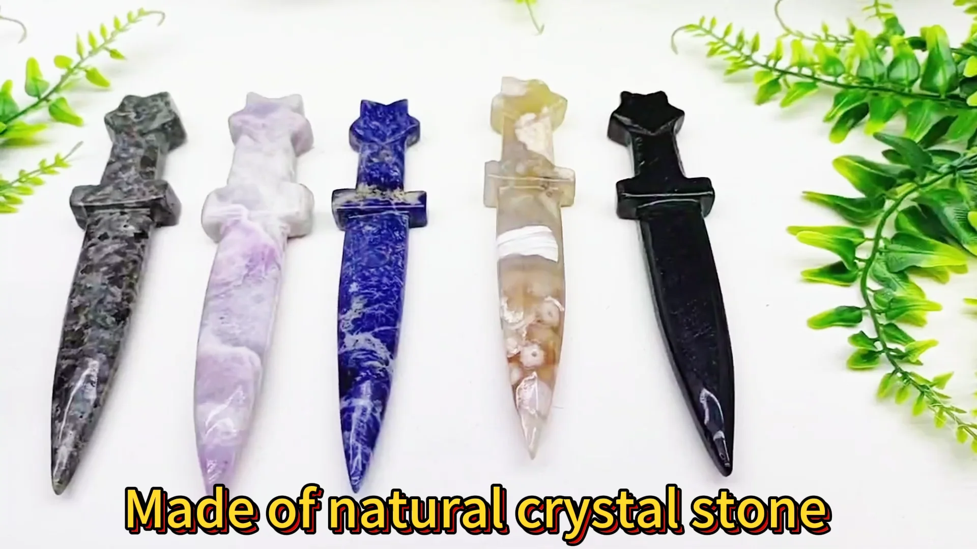 Wholesale Crystal Quartz Sword Carving Natural Healing Stones Gemstone ...