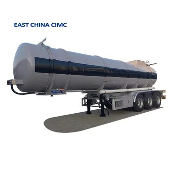3 Axles 25000liters Stainless Steel Chemical Tank Truck Trailer For Sulfuric Acid Transport ...