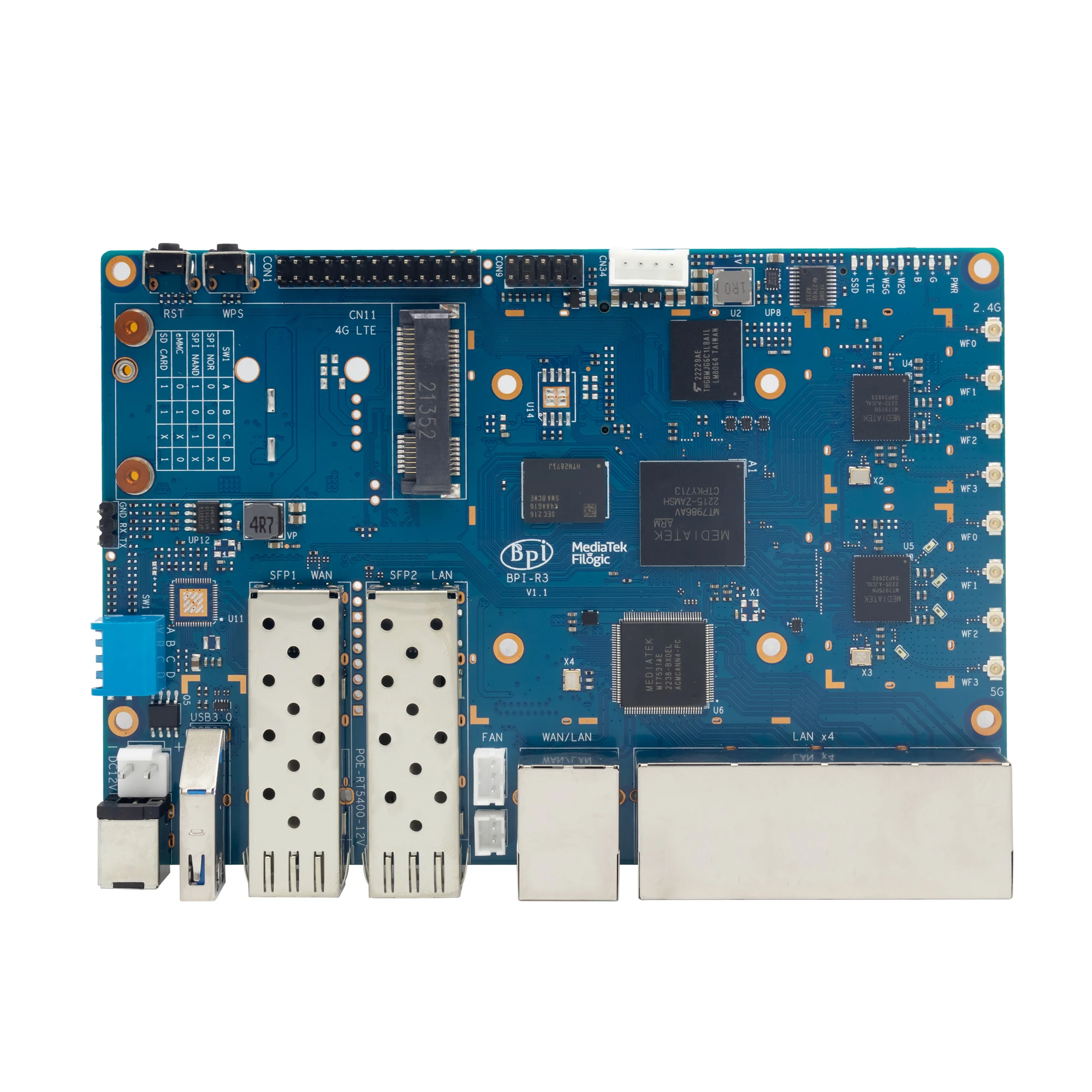 Open Source Development Router Board Banana Pi Bpi-r3 Mt7986 Chip ...
