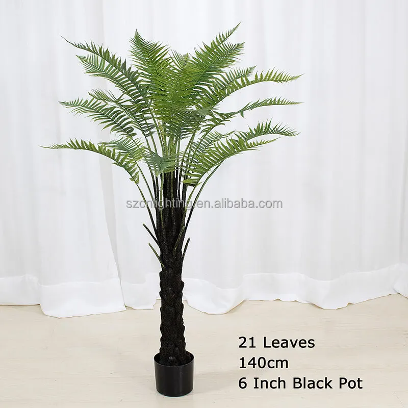 Senmasine 140cm 160cm 200cm Green Plastic Lraves Potted Plants Home ...