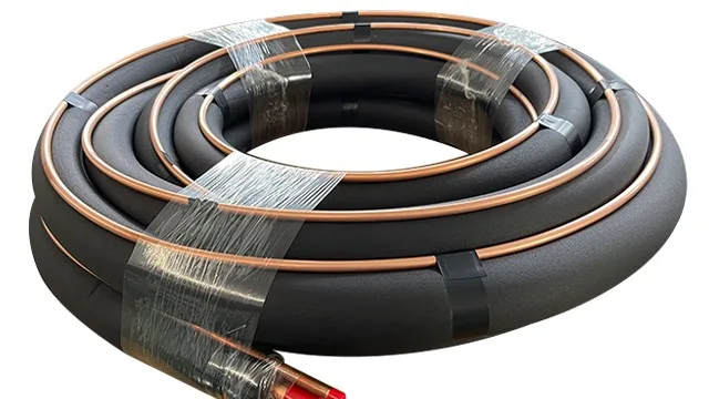 Black Rubber Insulation Copper Pipe Hvac Line Sets Refrigeration Line ...