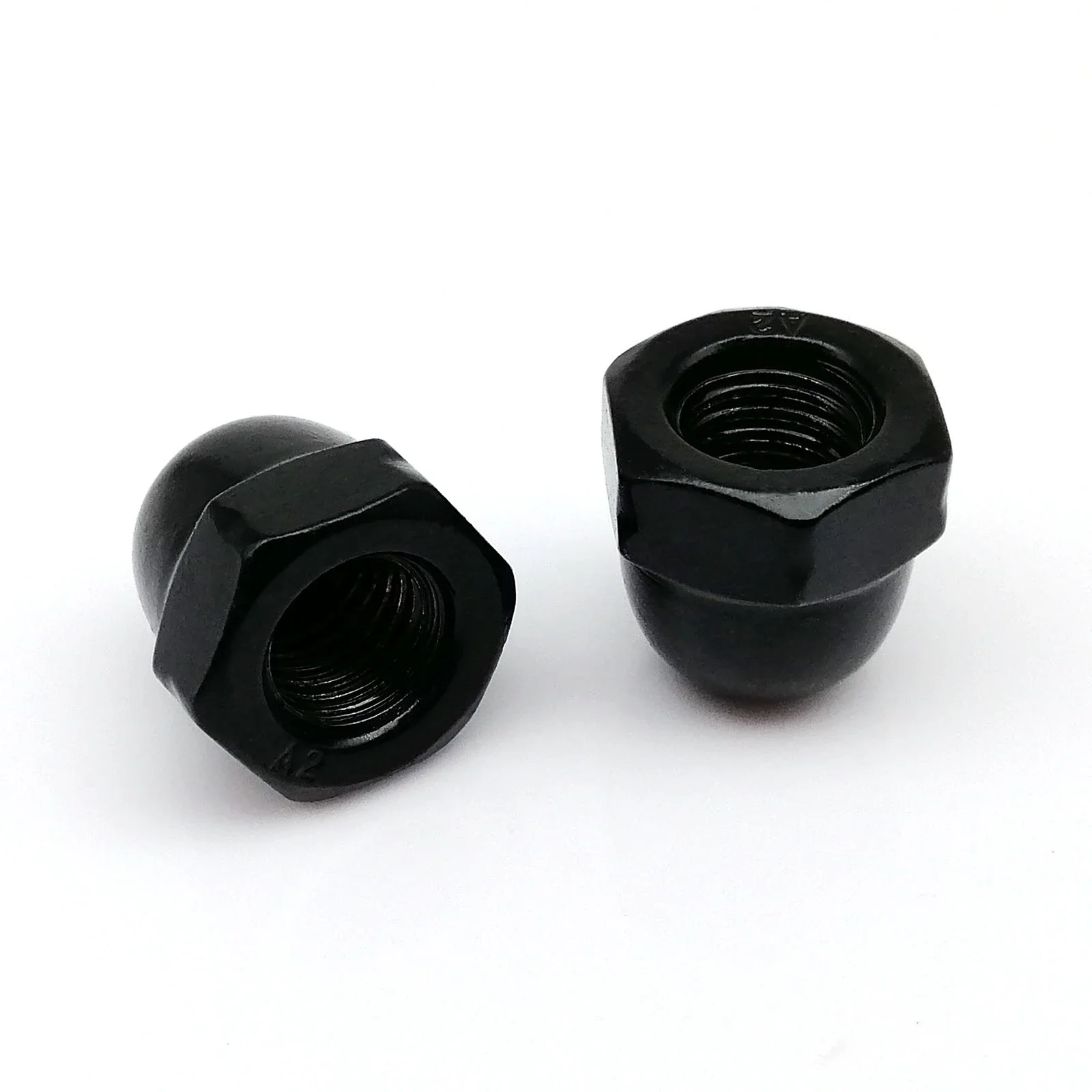 DIN1587 Hexagon Domed Cap Nuts - Black Nylon Decorative