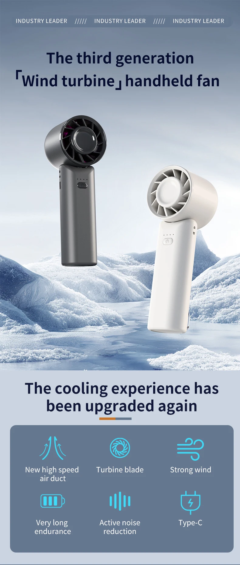 Customized Logo Personal Battery USB Mini Fan for Travel