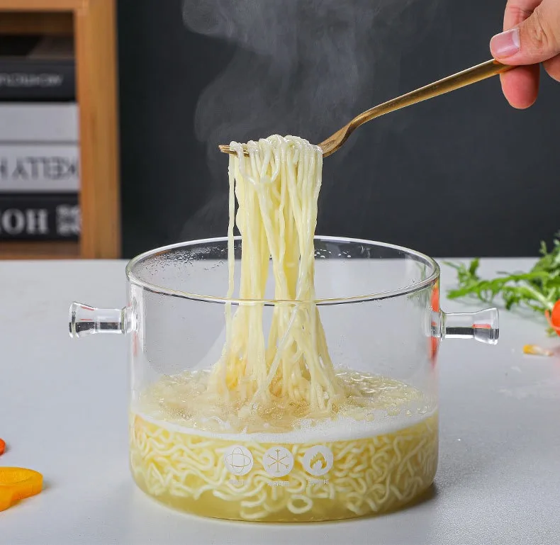 Extra Large Household Glass Cooking Pasta Hot Milk Cooking Red Wine ...