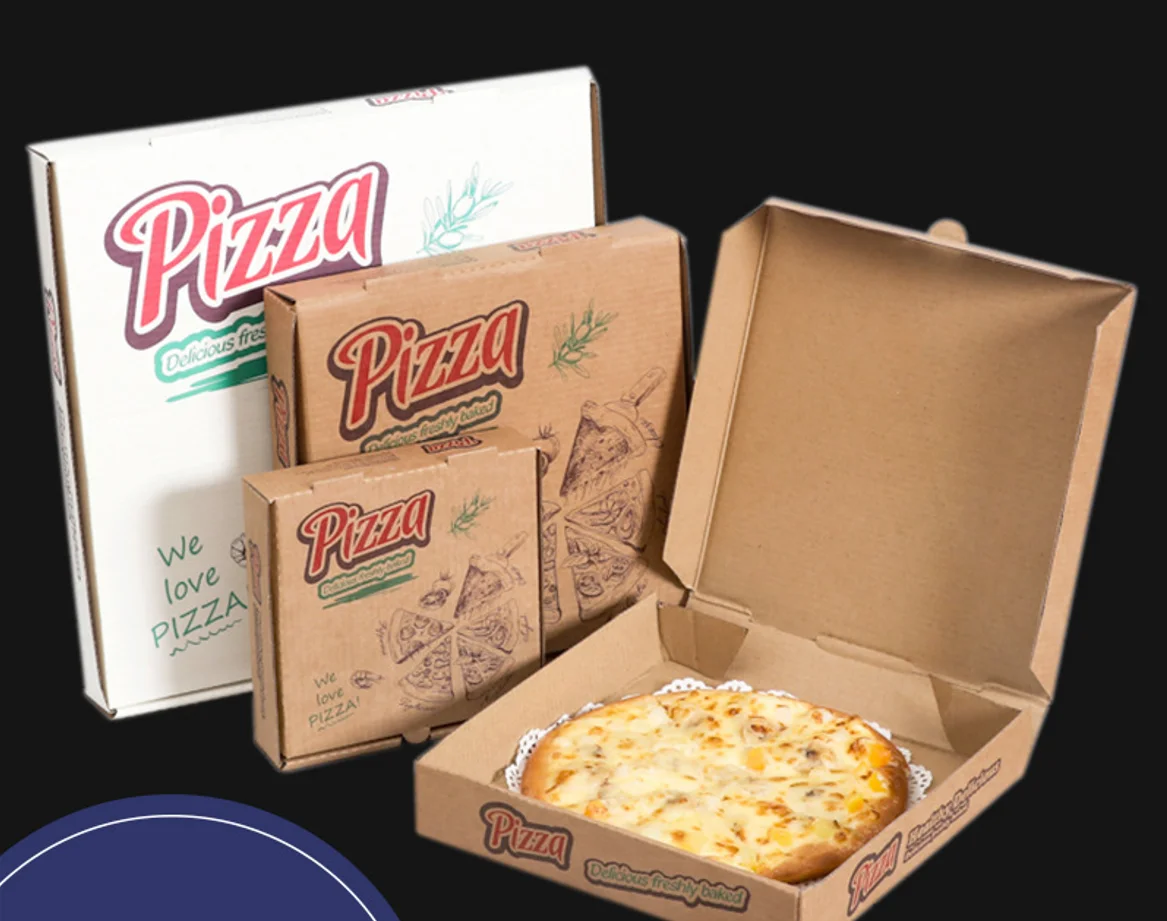 Factory 10 12 14 16 18 Inch pizza box Custom Creative Take Away Eco ...