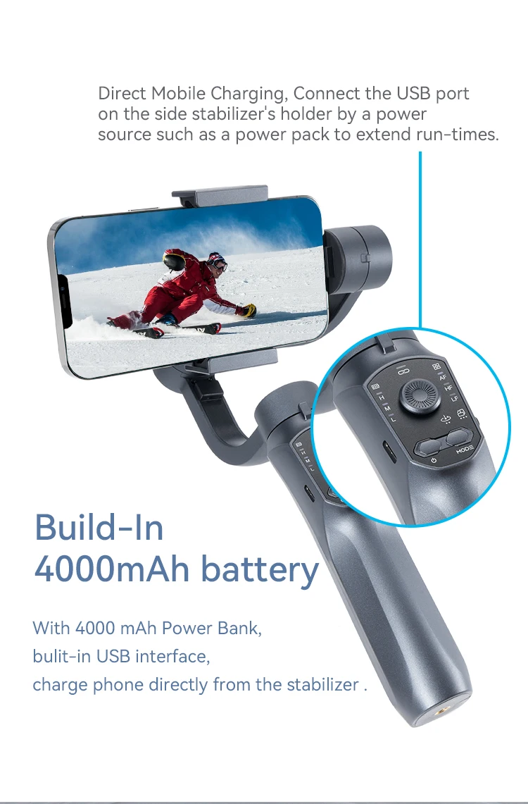 F10 Smartphone Auto Gimbal Stabilizer - Stable Handheld Cameras