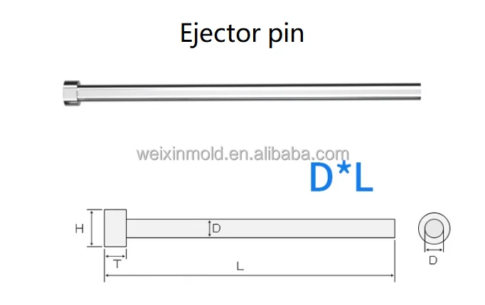 Hasco Z40 Cylinder Round Ejector Pins - Durable & Efficient