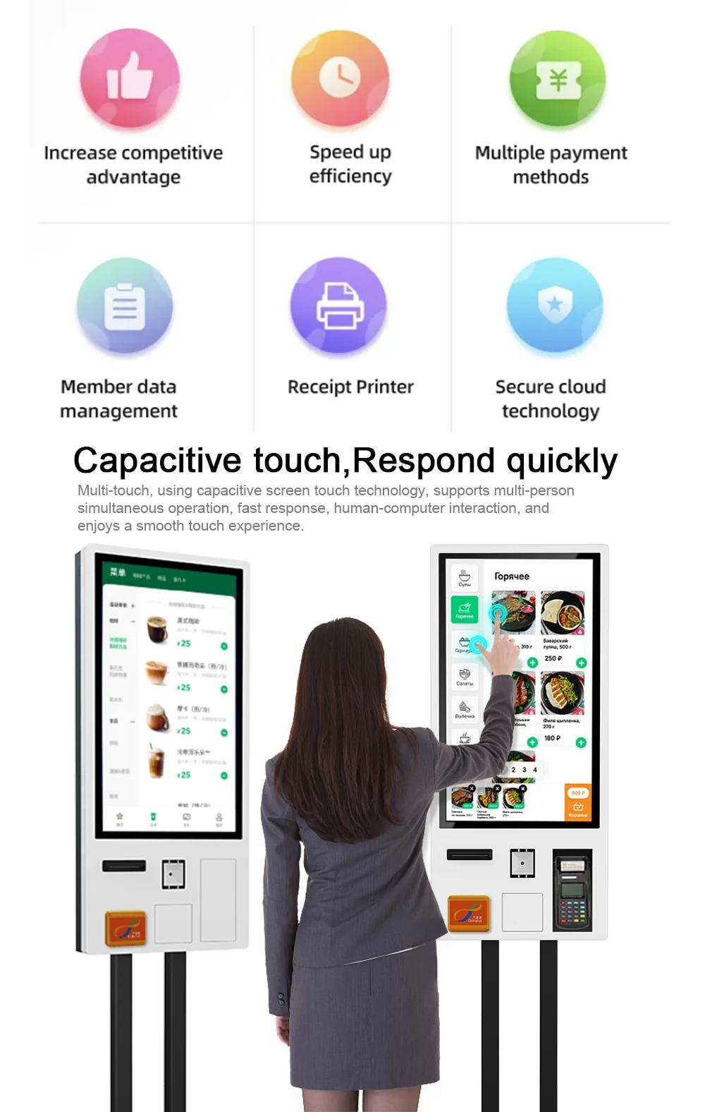Custom Function Size Desktop/floorstanding Kiosk With Pos Stand Keypad ...
