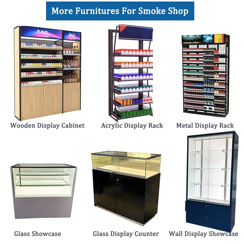 Factory Custom Smoking Shop Interior Design Tobacco Shop Display ...