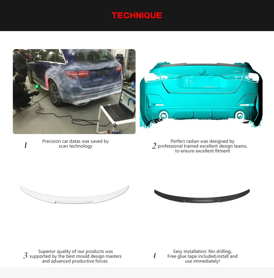 Carbon Fiber Rear Spoiler Wing For Bmw 4 Series G26 420i 430i 435i ...