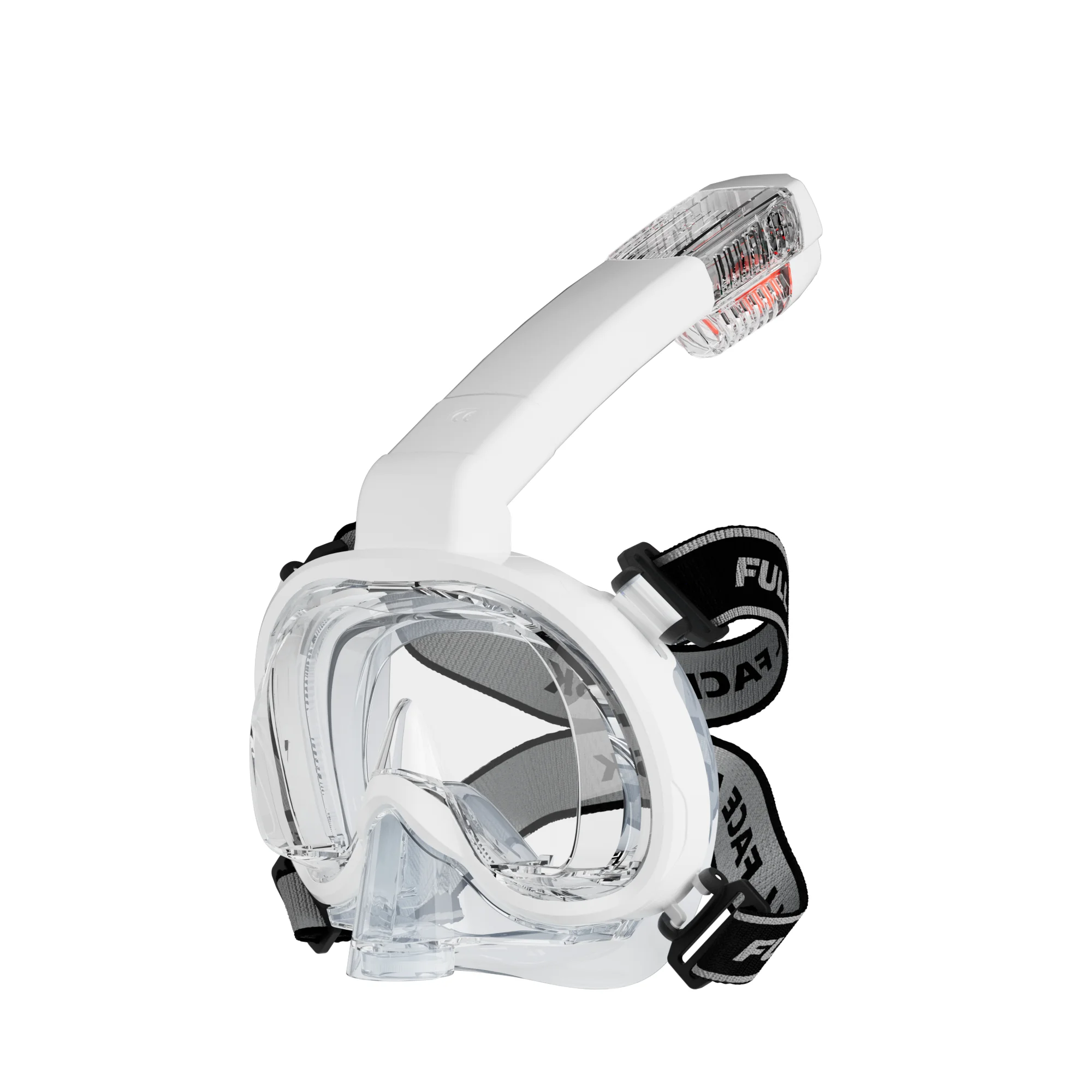 Easy Breathing Dry Top System Swim Snorkel Mask Folding Half Face ...