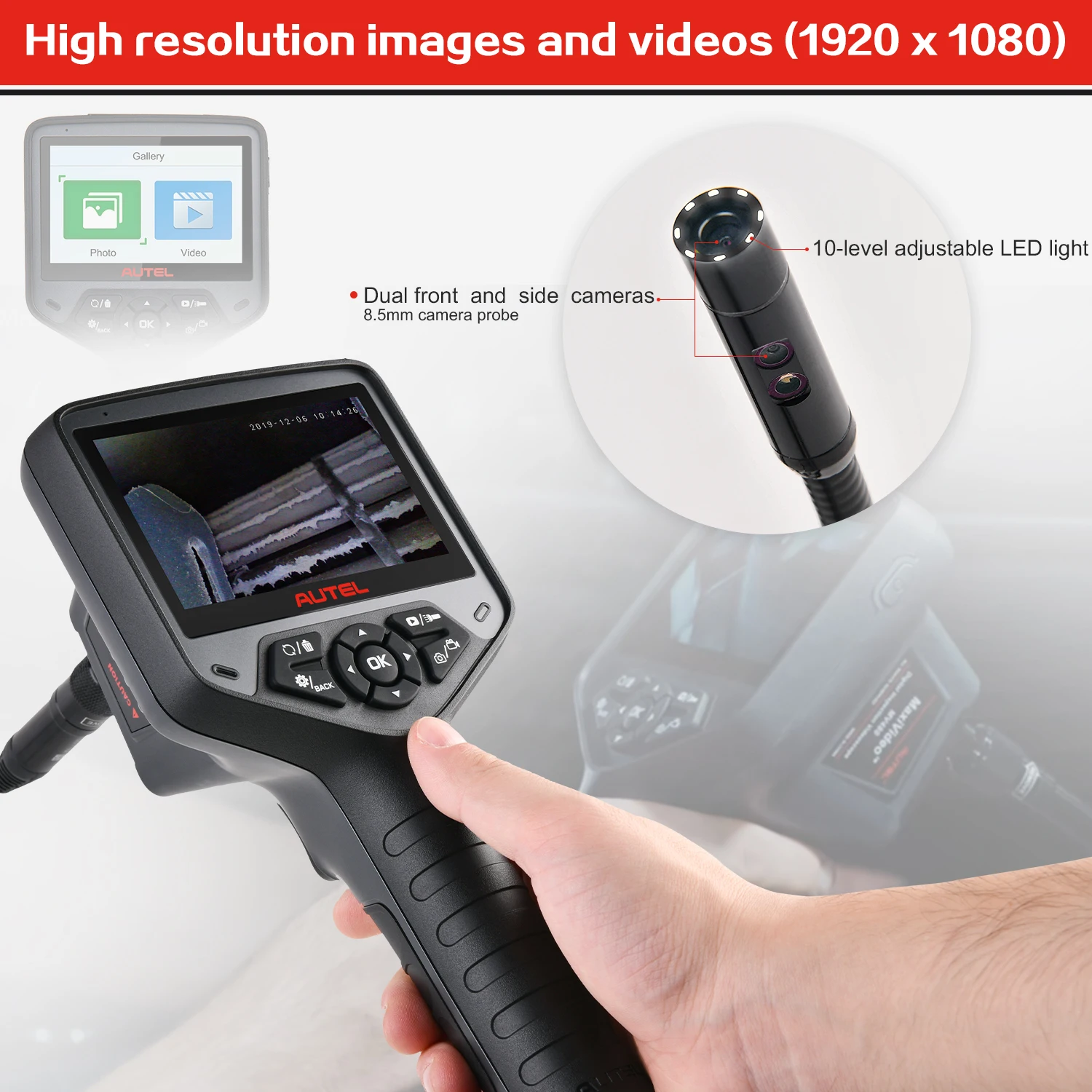 Autel Maxivideo MV480 Dual-camera Digital Videoscope Inspection Camera ...