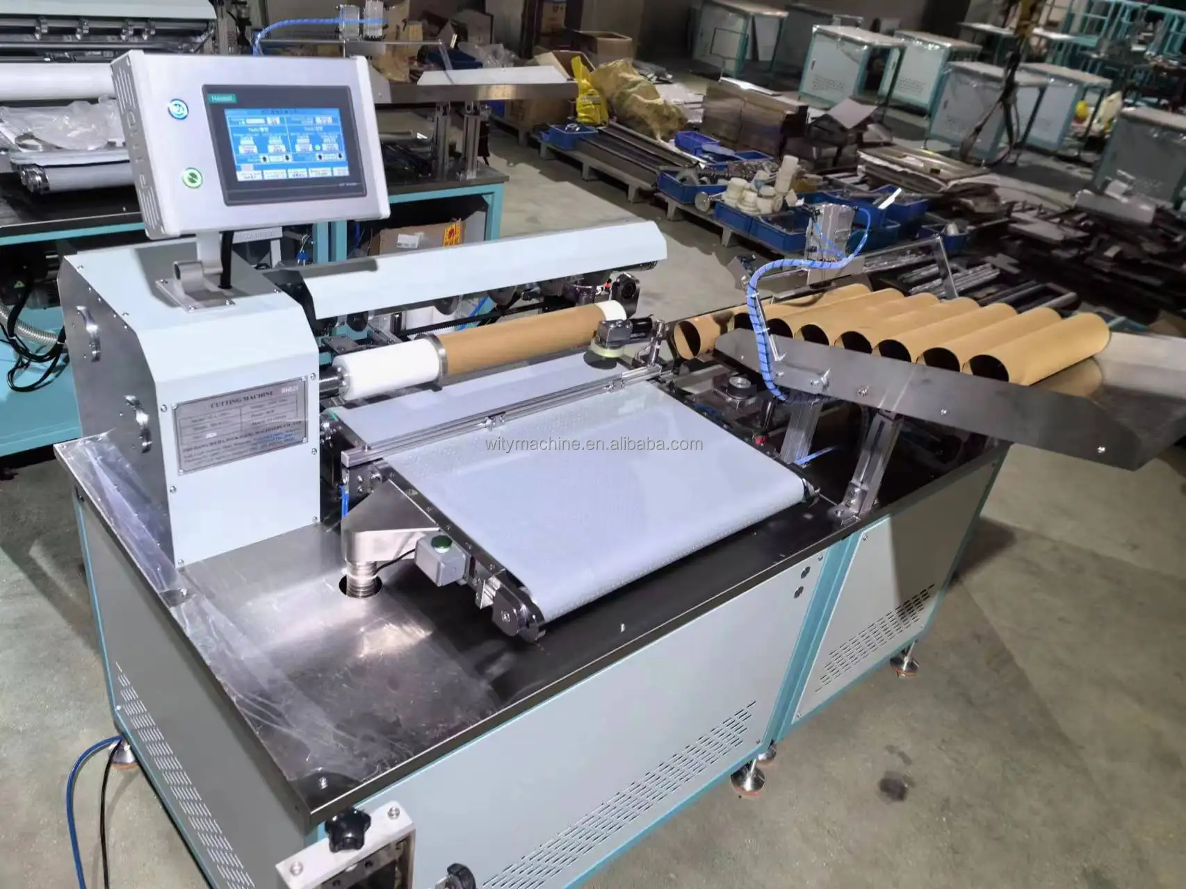 Water Glue Paper Tube Labeling And Cutting Machine Cold Glue Paper Can ...