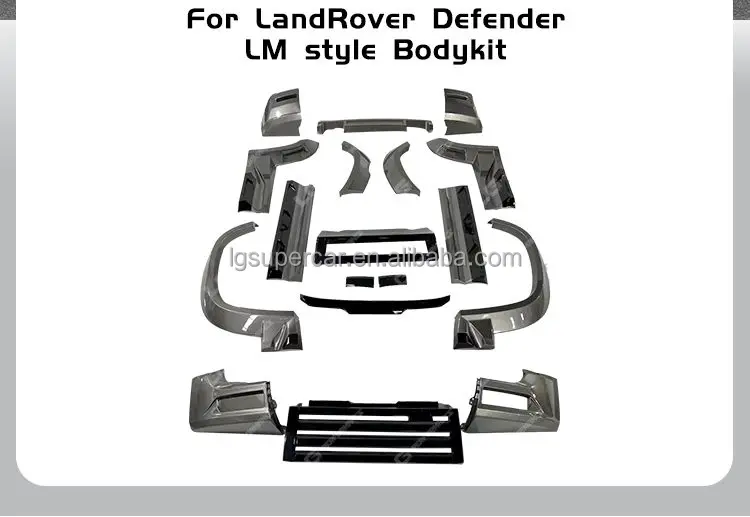 For Land Rover Defender LM-Style Body Kit Bodykit Grilles Rear Diffuser ...
