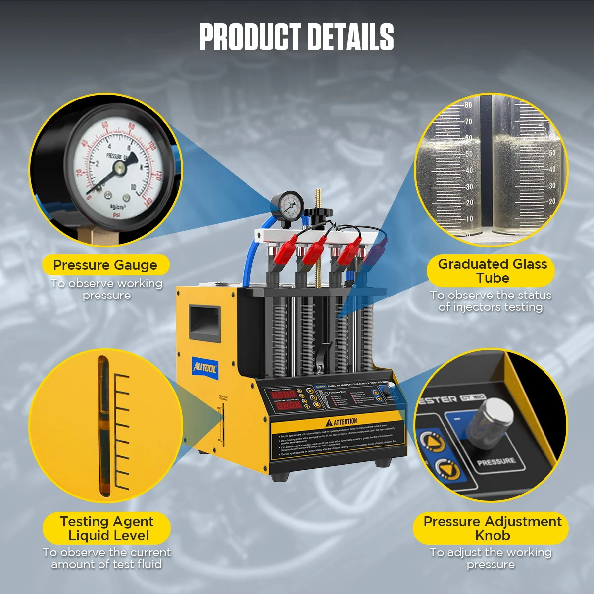 Wholesale AUTOOL CT160 Fuel Injector Diagnostic & Cleaning Machine 220V
