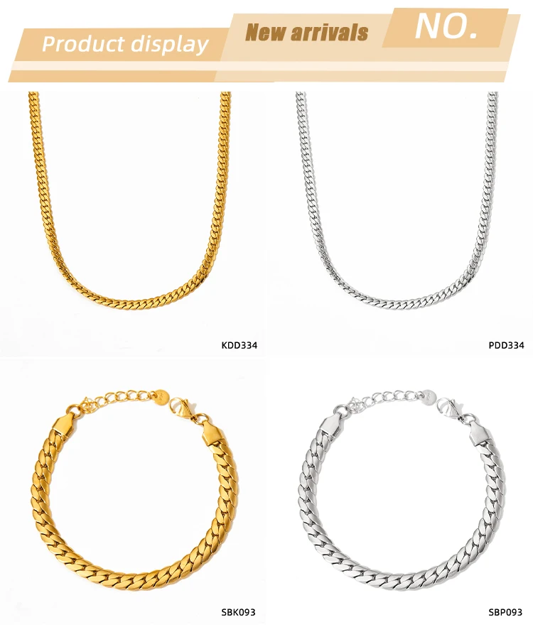 Non Tarnish Jewelry Gold Plated Hypoallergenic Necklaces Stainless ...