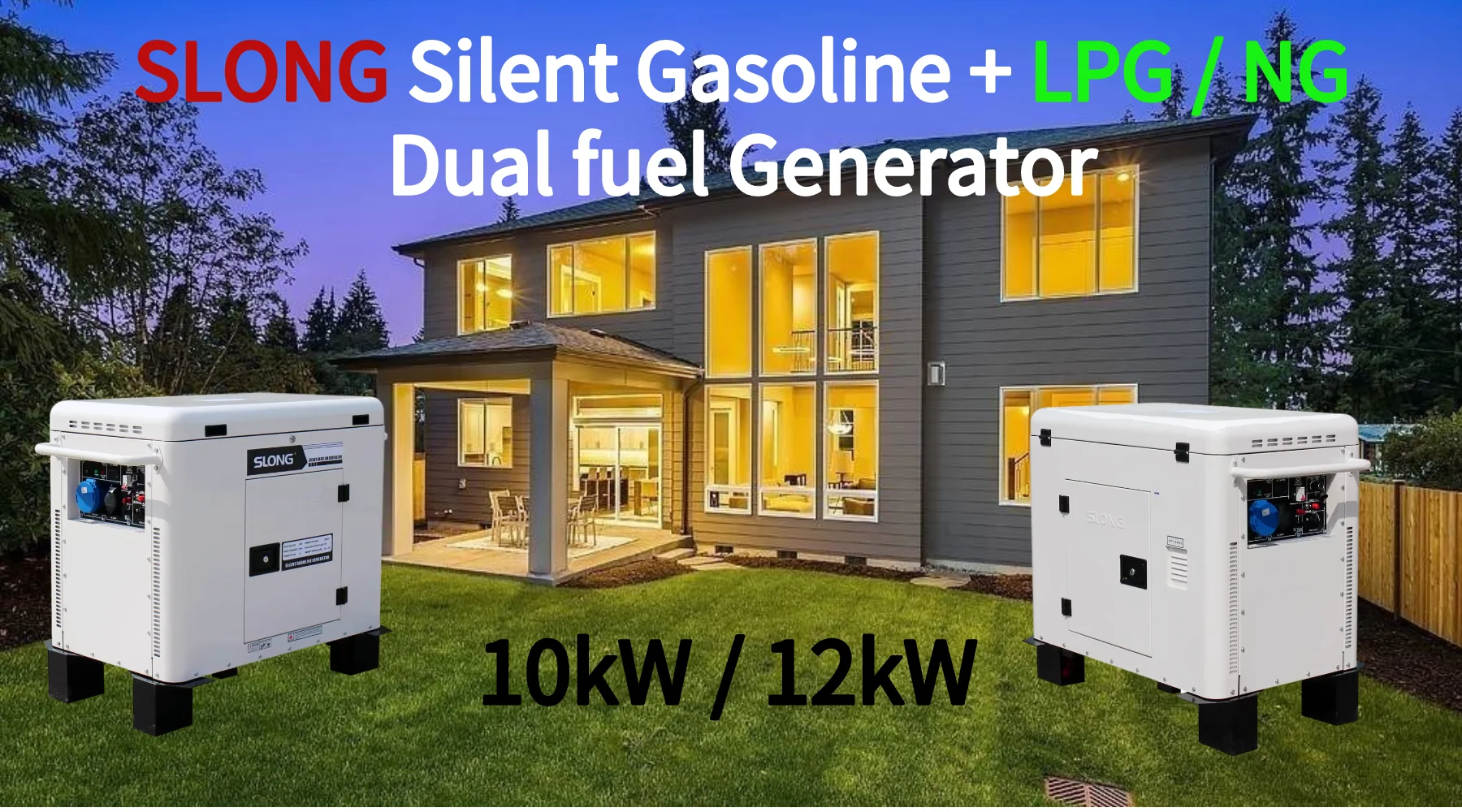 Silent Industrial Dual Fuel Lpg Ng Gas Power Petrol Generators - Buy ...