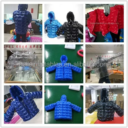 Factory Customized Pvc Blue Inflatable Down Jacket For Adult - Buy ...